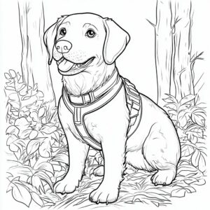 Labrador Ausmalbilder Hund für Kinder Kostenlos zum Download
